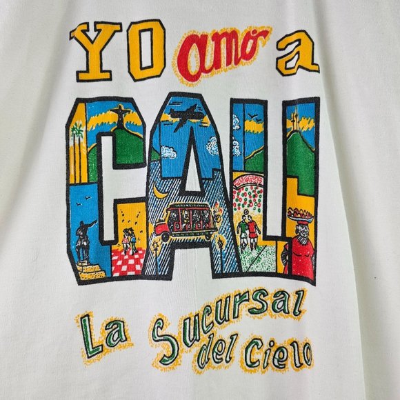 Hanes | Shirts | Vintage 8s Yo Amo A Cali La Sucursal Del Cielo I Love Cali Tshirt Sz L | Poshmark